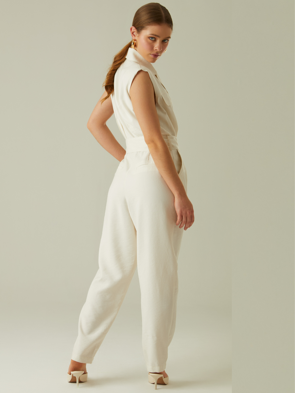 Duru Long Jumpsuit - Pearl White- The Color Wear - Women's Clothing Store.